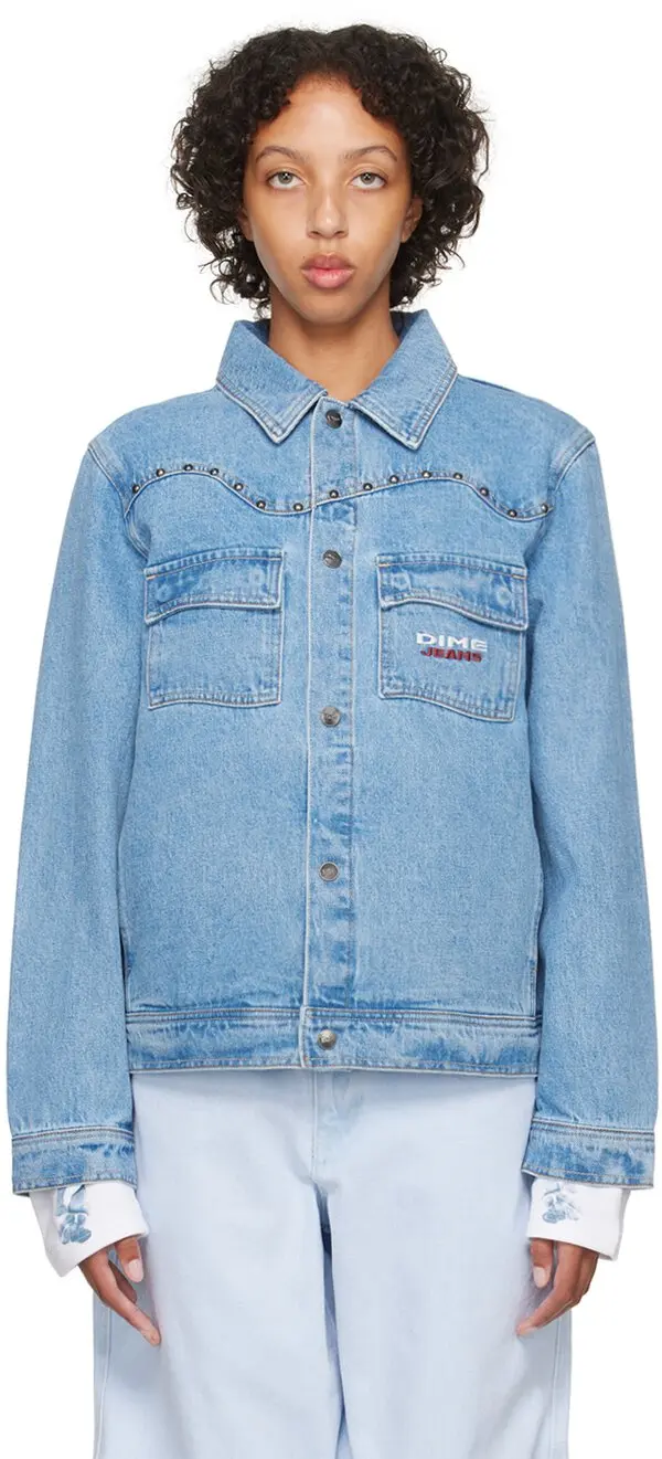 ジャケット・アウター Dime DENIM JACKET Dime DENIM WESTERN JACKET / LIGHT BLUE WASHED (ダイム デニム